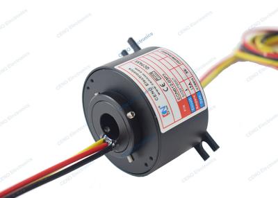 China Industrial Standard Through Bore Slip Ring 12.7mm ID 3 Circuits 15A Power Collector for sale