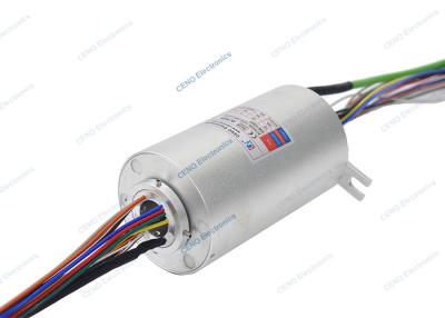 China Through Bore 25.4mm Gigabit Ethernet Slip Ring 20 Circuits 380VAC Rotary Electrical Joint for sale