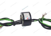 China 60 RPM Low Temperature Through Hole Slip Ring 80mm ID with Ethernet Signal for sale