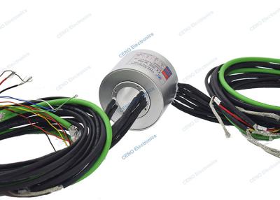 China Low Temperature Through Hole Slip Ring ID35mm RS422 Ethernet Signal 4Cx15A 2Cx10A for sale
