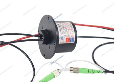 China Integrated Fiber Optic Rotary Joint Slip Ring 2 Circuits 2A SM FC APC for sale