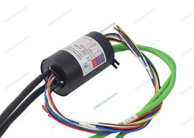 China Through Hole Slip Ring 16mm 8 Circuits 10A 2 Circuits 1000M Ethernet for Industrial for sale
