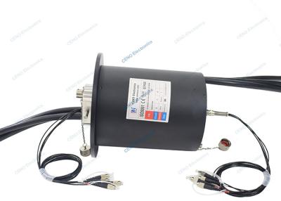 China 4 Channel SM MM Fiber Optic Rotary Joint Slip Ring 100A 5000V FORJ for Robot for sale