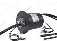 China 4 Channel SM MM Fiber Optic Rotary Joint Slip Ring 100A 5000V FORJ for Robot for sale