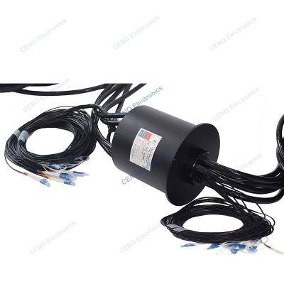 China 10 Channel Multimode Fiber Optic Rotary Joint with Slip Ring 3.5dB Insertion Loss for sale
