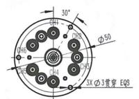 China 6 Channel Coaxial RF Rotary Joint DC-3GHz SMA-f 50W 30rpm for sale