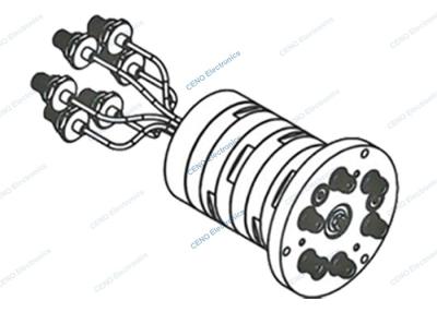 China 6 Channel Coaxial RF Rotary Joint DC-3GHz SMA-f 50W 30rpm for sale