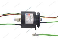 China Integrated Pneumatic Rotary Union 3 Circuits 16A 100M Ethernet Signal for CNC Machine for sale