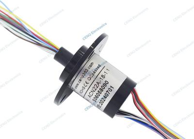 China 18 Circuits 2A Miniature Slip Ring Capsule 22mm OD 300rpm for Sweeping Robot for sale