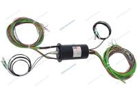 China 2 Channel SM Fiber Optic Rotary Joint Integrated Slip Ring IP65 200rpm for sale
