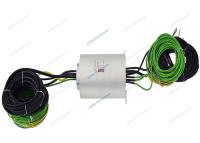 China IP67 Waterproof Slip Ring 50mm ID with Ethernet Shielded Wires Rotary Electrical Connector for sale