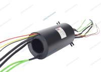 China 2 Channel Gigabit Ethernet Slip Ring Through Hole 70mm 3 Circuits 16A for sale