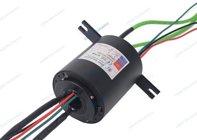 China Through Bore Slip Ring 25mm ID with Gigabit Ethernet and Flange Installation IP41 for sale
