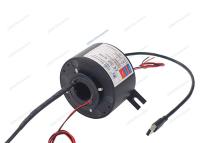 China USB 2.0 Signal Slip Ring with 25mm Through Bore - 2 Power Circuits 5A, 100 RPM for Motion Simulators for sale