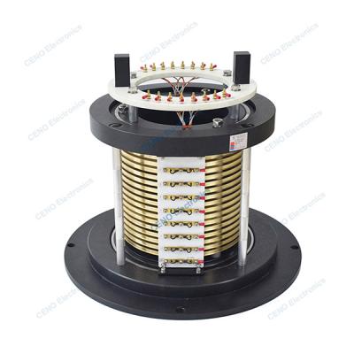 China Low Temperature Carbon Brush Slip Ring 190mm Through Bore 16 Circuits 10A for Automatic Machine for sale