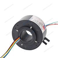 China Through Hole Slip Ring 38mm Inner Bore 6 Circuits 10A Conductive Swivel for Industrial Automation for sale
