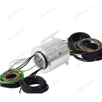 China Waterproof Slip Ring 125mm Through Hole 15 Circuits Ethernet Signal IP65 Rotating Connector for sale
