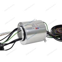 China Waterproof Slip Ring 125mm Through Hole 15 Circuits Ethernet Signal IP65 Rotating Connector for sale