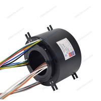 China Hollow Shaft Slip Ring 80mm Inner Diameter 12 Circuits 30A for Robotic Arms for sale