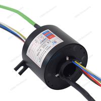 China Ethernet Signal Slip Ring with Through Bore 25mm Rotating Electrical Connector for sale