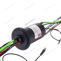 China Low Temperature Integrated FORJs Slip Ring with Fiber Optic Rotary Joint Ethernet 6 Circuits 20A for sale