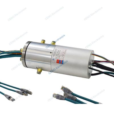 China Integrate Pneumatic Hydraulic Rotary Union With Power Encoder & Ethernet Signal for sale