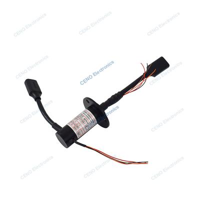China Miniature Capsule Slip Ring 2 Power 2 Signal 1 USB3.0 Compact 3 Direction Outlet 300rpm for sale