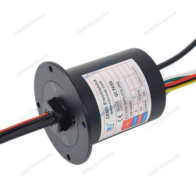 China Waterproof Slip Ring IP66 6 Circuits 12A Power Signal for Automatic Industrial Systems for sale