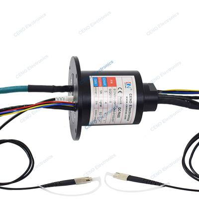China Low Temperature Ethernet Fiber Optic Rotary Joint Slip Ring 5A 300rpm for sale