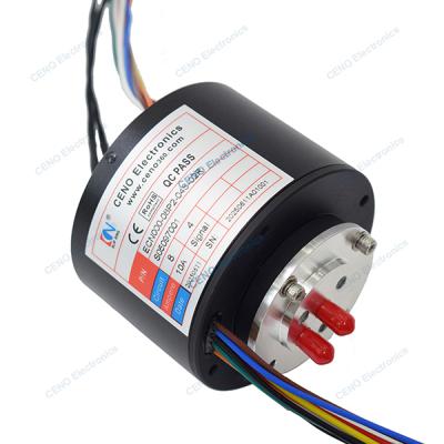 China Integrate electric power & radio frequency slip ring with rf rotary joint for sale