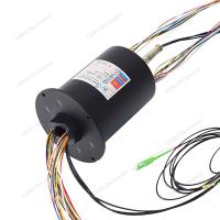 China Integrated Slip Ring 24 Circuits 5A with 3 Fiber Optic Rotary Joint 86mm for sale