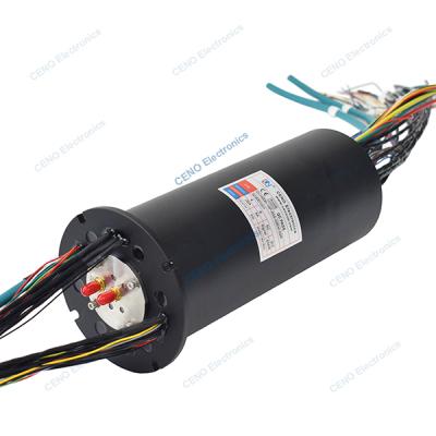 China Low temperature integrate electric power Ethernet & RF Rotary union slip ring for sale