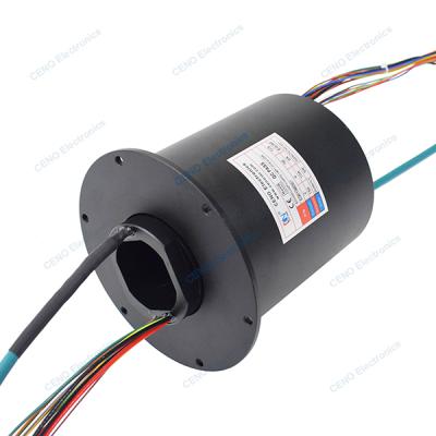 China Integrated Electric Power Ethernet RF Slip Ring 3 Channels 18GHz Rotary Union for sale