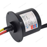 China 3 Circuit 50A Electric Power Slip Ring IP54 80mm OD Industrial Rotary Joint for sale