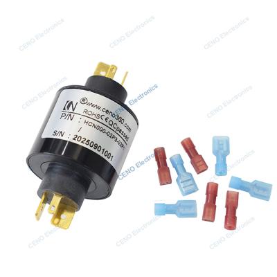 China CENO HCN000-02P3-02P1 Flat Pin Slip Ring 4 Circuits 15A 2A for Power and Signal for sale