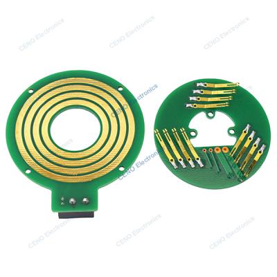 China PCB Pancake Slip Ring 20mm Through Hole 5A Power CAN Signal for Robotic Arm for sale