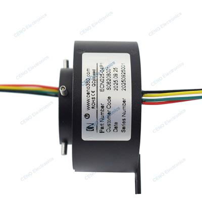 China High Speed Slip Ring 25mm Through Hole 1200rpm 4 Circuits 5A for Industrial Systems for sale