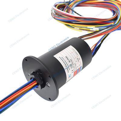 China Profinet Slip Ring 18 Circuits 15A Power and Signal Rotary Joint 60mm OD for sale