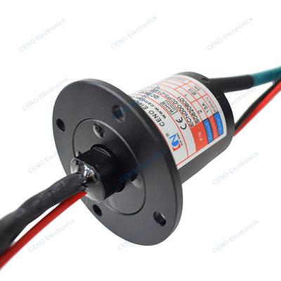 China 1000M Gigabit Ethernet Slip Ring 2 Circuits 13A Power Flange Mount for Industrial Automation for sale