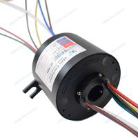 China Industry Slip Ring with 7 circuits Electric power 20A current and through hole for sale