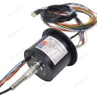 China Integrated Slip Ring 8 Circuits 10A with 4 Fiber Optic Rotary Joint 86mm for sale