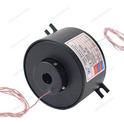 China High Speed Slip Ring 2000rpm Through Hole 10mm T-type Thermocouple Signal for sale