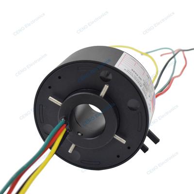 China Through Hole Slip Ring 30mm 4 Circuits 25A Power Slip Ring ECN030-04P4 for sale