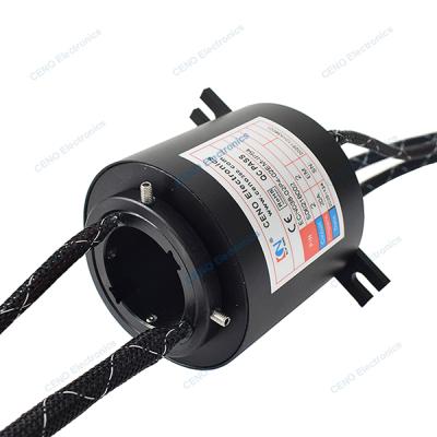 China Low Temperature Slip Ring 38mm Through Hole 2 Circuits 20A with Ethernet IP54 for sale