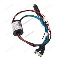 China Through Hole Ethernet Slip Ring 5mm ID 2x15A Power 100M Signal for Robotics for sale