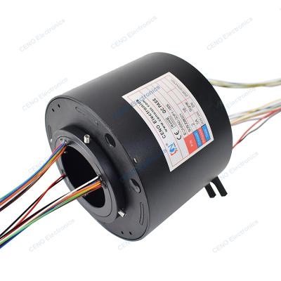 China 50mm Through Hole Slip Ring 300rpm Precious Metal Contact for Robotic Arm for sale