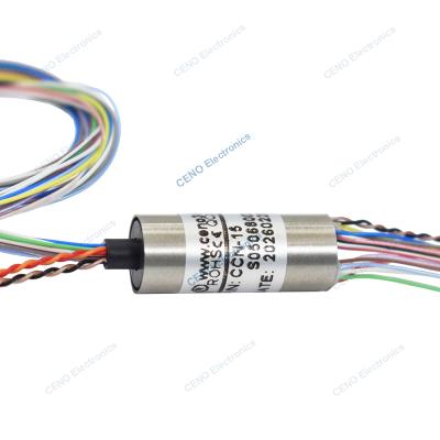 China Low Temperature Capsule Slip Ring 15 Circuits Ethernet Signal for Drone Robotic Arm -40°C for sale