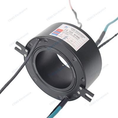 China Low Temperature Through Hole Slip Ring 82mm Bore Power Ethernet Signal for Robotic for sale