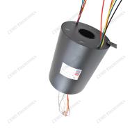 China Large Through-Bore Slip Ring with Matte Aluminum Housing for sale