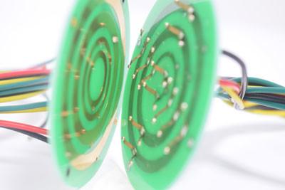 China PCB Pancake Slip Ring 6mm Thin 30mm Hole 6 Circuit 2A Signal Power Transmission for sale